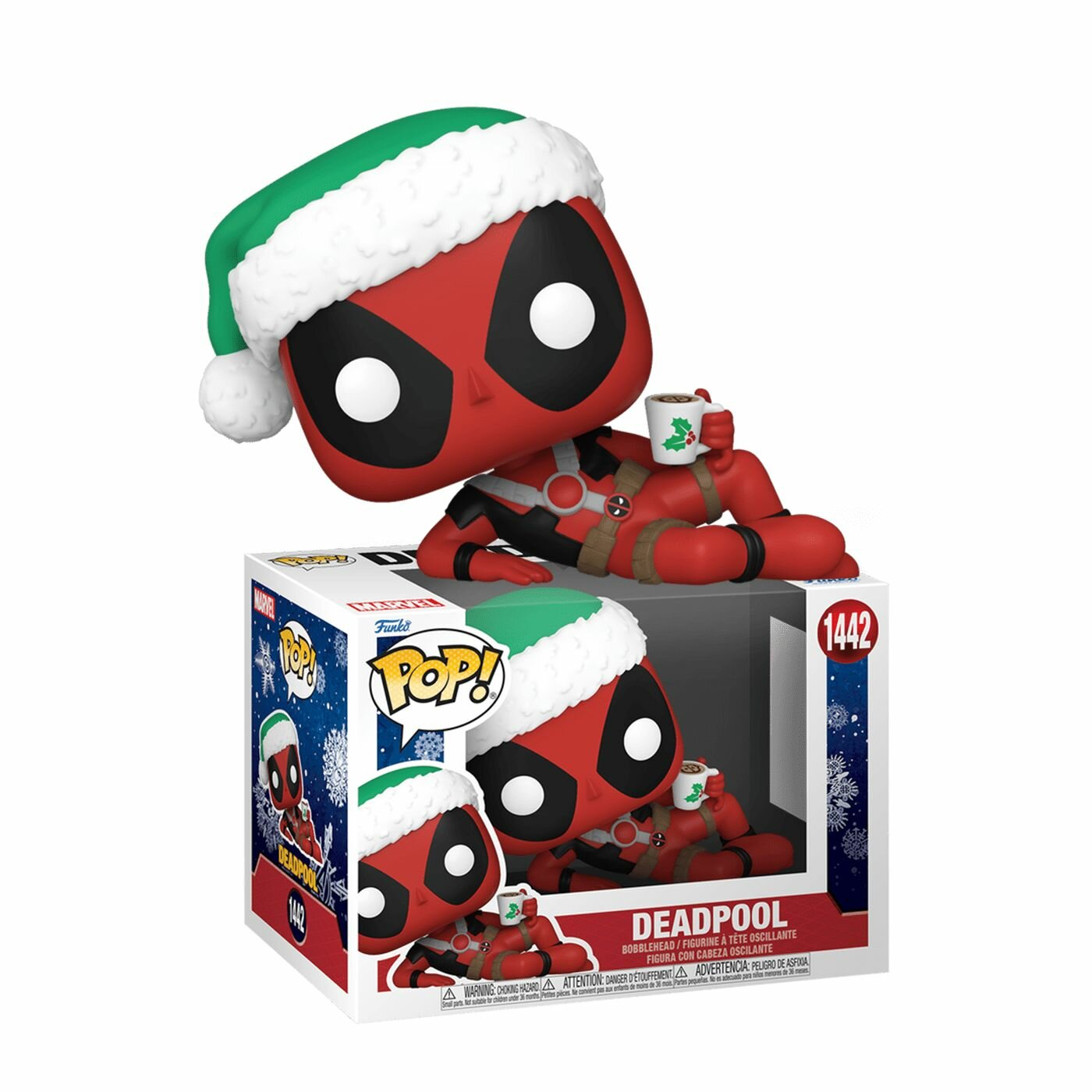 Фигурка Funko POP Deadpool with Hot Cocoa Holiday из комиксов Marvel / Дэдпул с какао из Марвел, Фанко ПОП