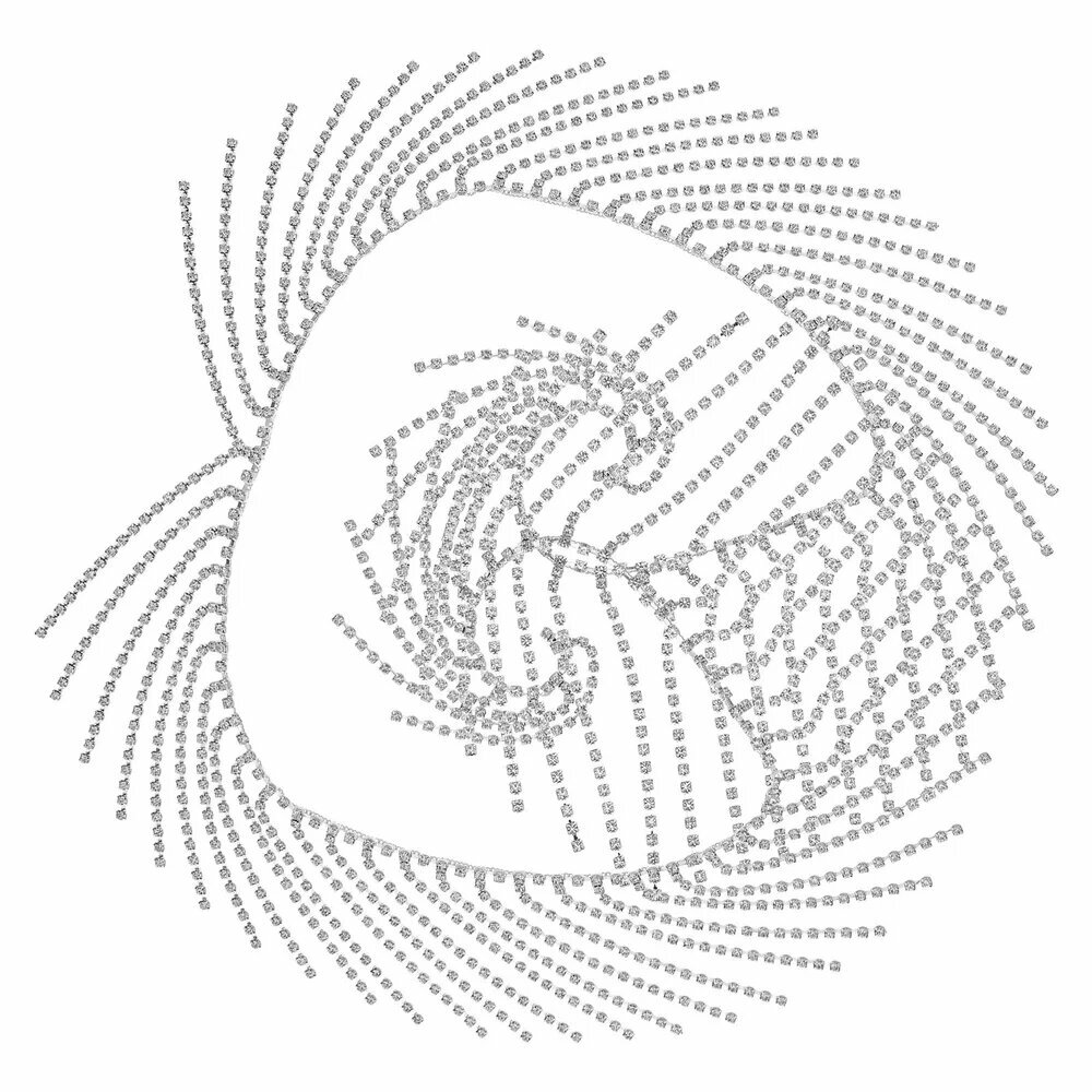 Серебристая стразовая бахрома из металла и цепочки для рукоделия и отделки одежды