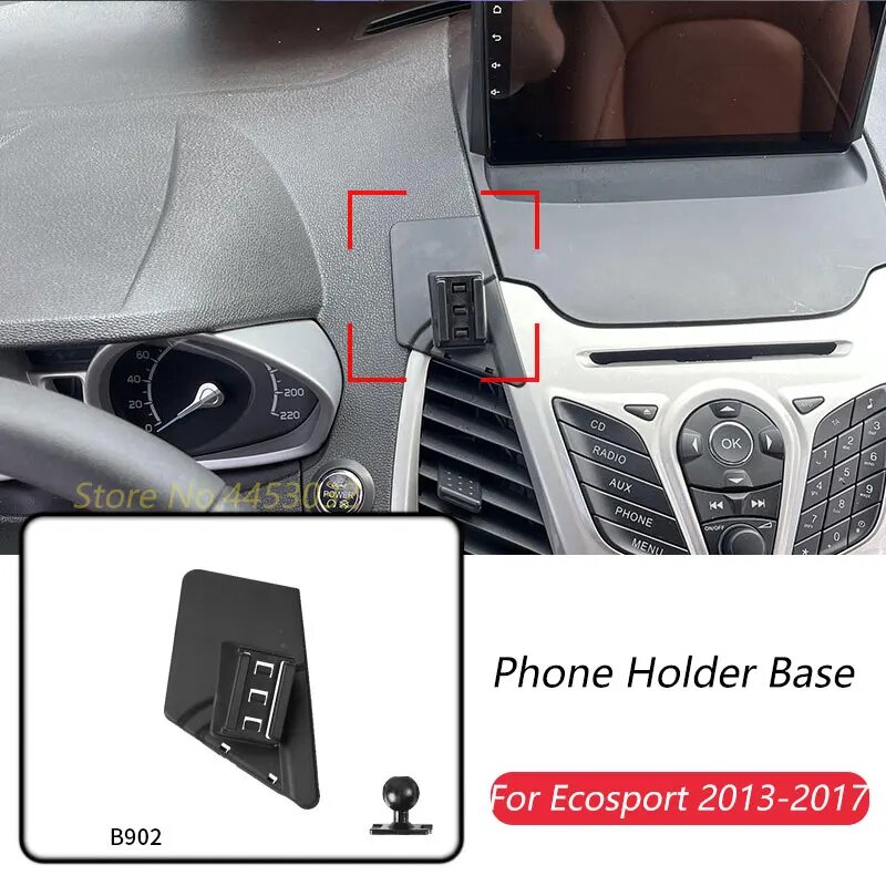Автомобильный держатель для телефона, специальные крепления для Ford Ecosport 2013-2017, аксессуары для фиксированного воздуховыпускного отверстия с шариком 17 мм (без кронштейна)