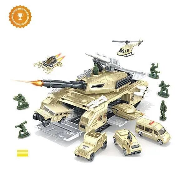 Игрушечный военный набор, модель танка с военными машинками и фигурками, пластик