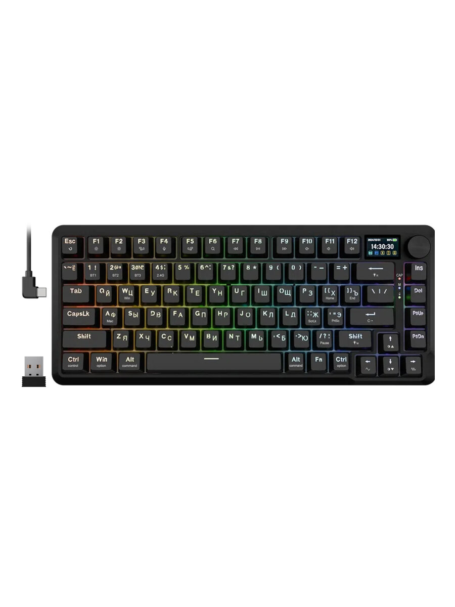 Клавиатура беспроводная DEFENDER Redragon Flekact Pro black (USB/BT, 81 клавиша) (72535)