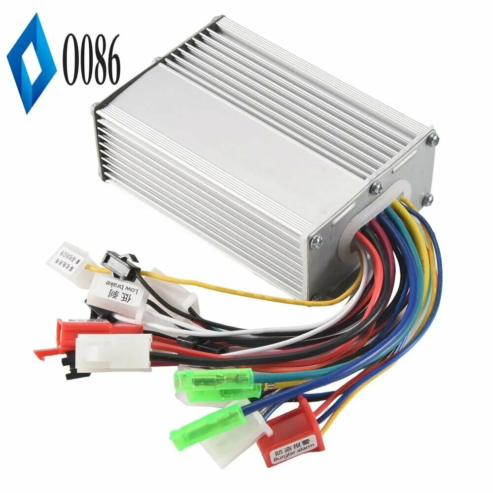 (E J H N) Контроллер двигателя электрического велосипеда 36V/48V 350W12 Tube Бесщеточный контроллер постоянного тока совместим с E-Bike Scooter