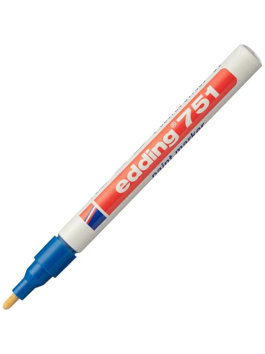 Лаковый маркер синий, 1-2 мм, металлический корпус