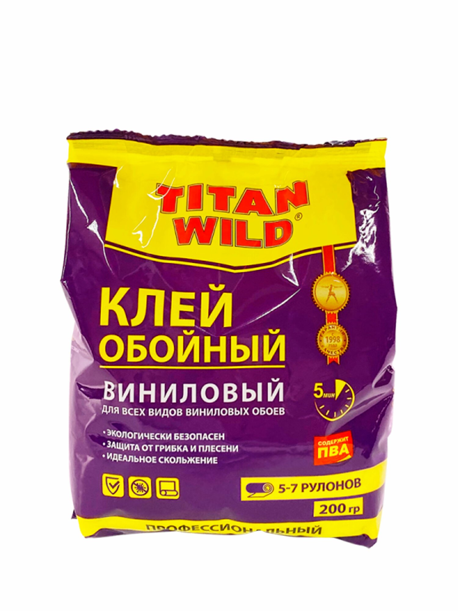 Титан Wild клей обойный, виниловый, пакет, 200 гр