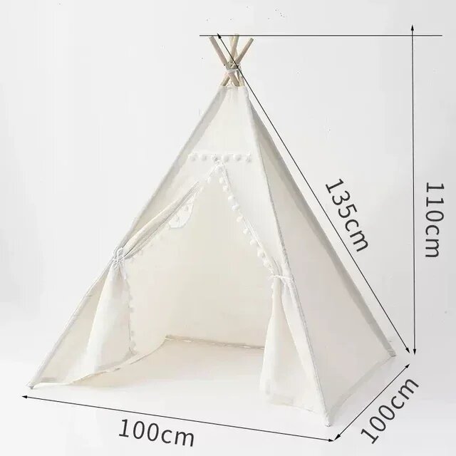 Детская палатка tipi Белая 135 см
