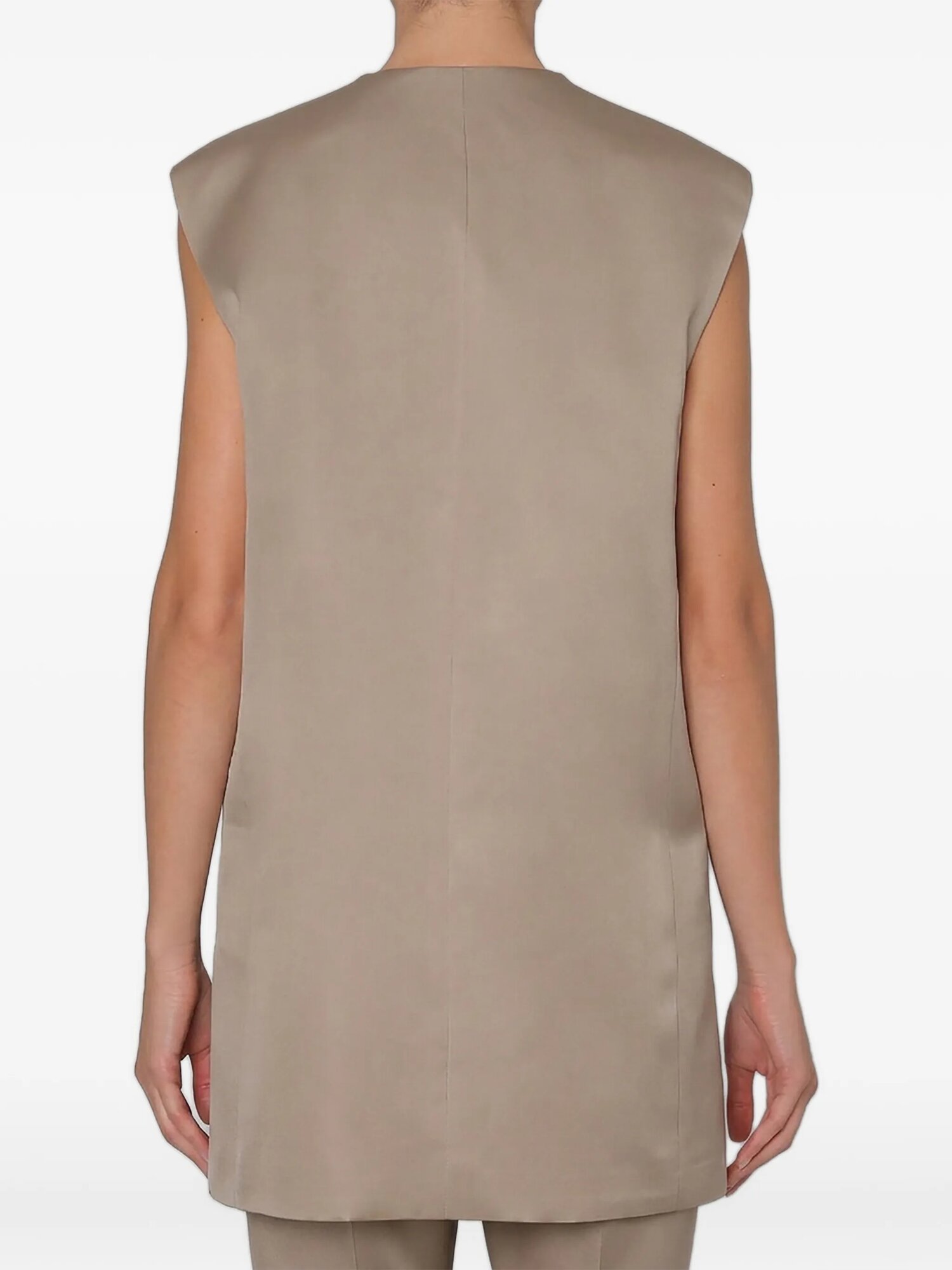 Куртка Alberta Ferretti Double-breasted sleeveless jacket, размер 40, brown — фото 1