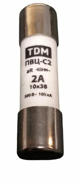 Плавкая вставка ПВЦ-С2 10х38 aR (быстродействующая) 2А SQ0729-0065