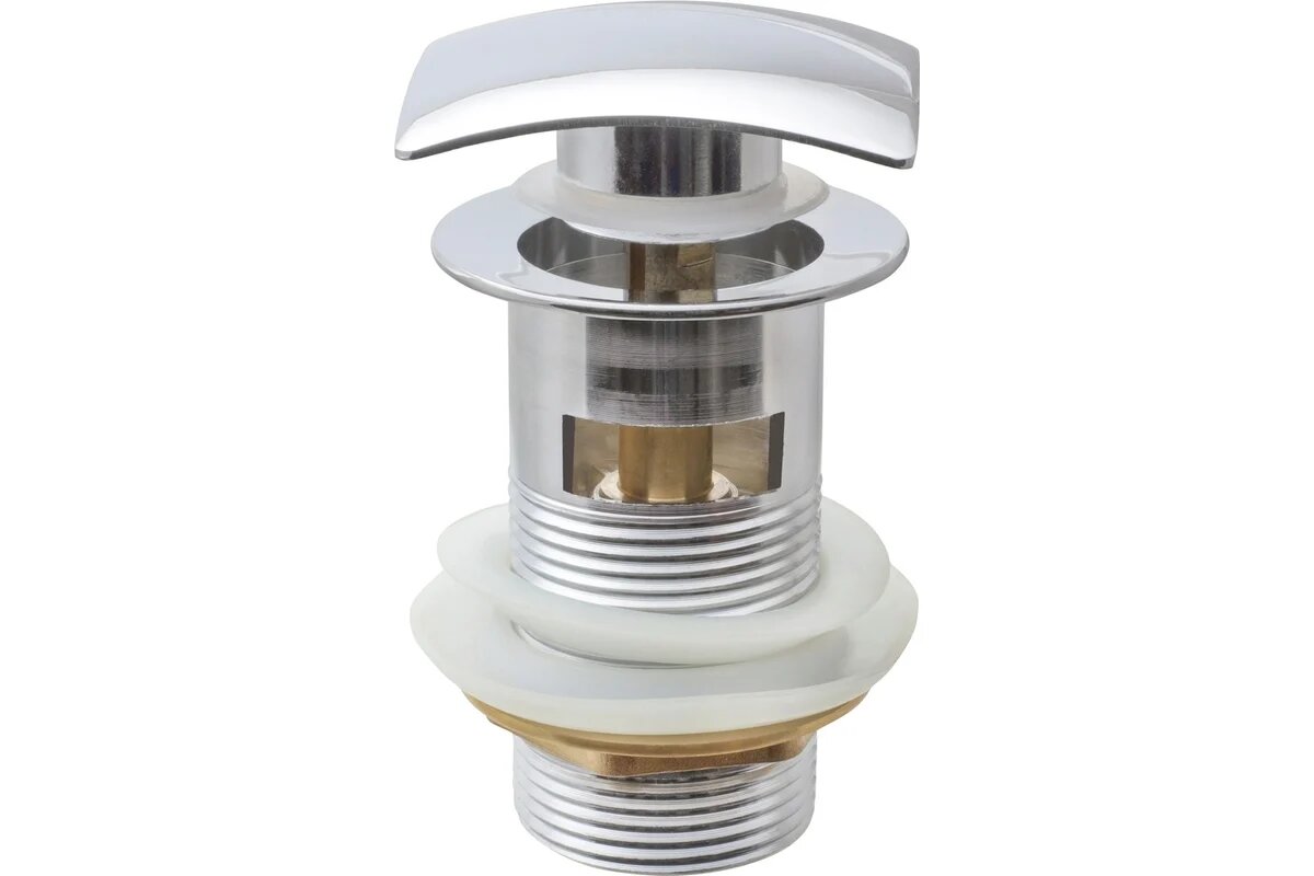 Выпуск для умывальника MPF 1.1/4", клик-клак, перелив, квадратный ИС.110367