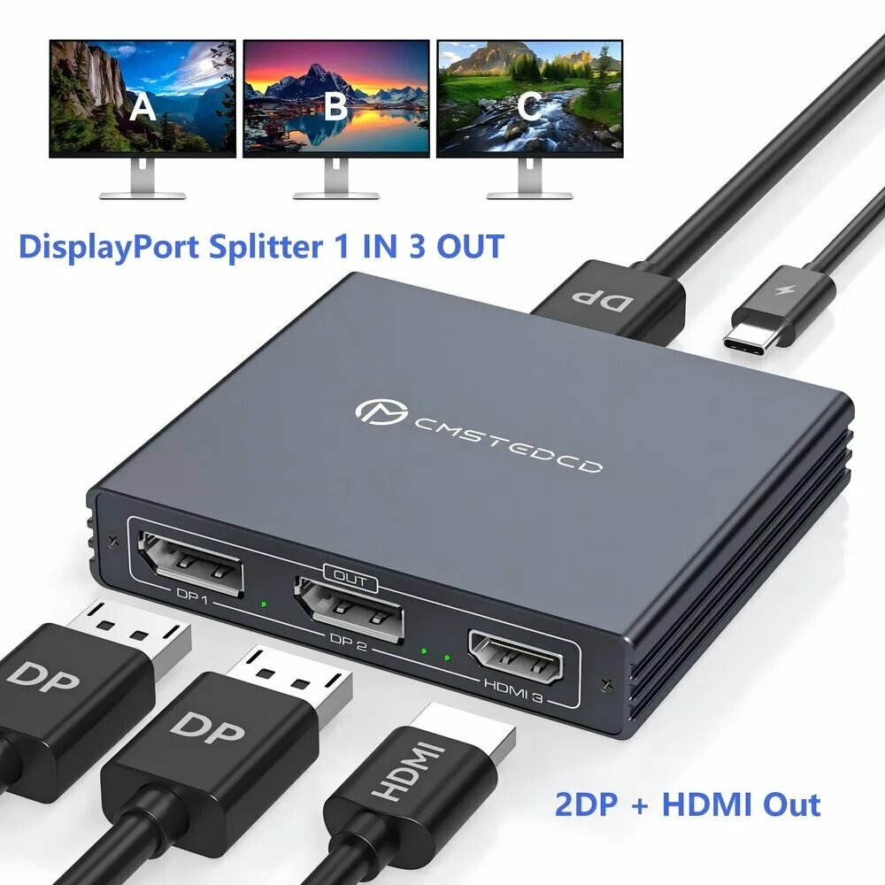 DisplayPort Splitter 1 в 3 выхода