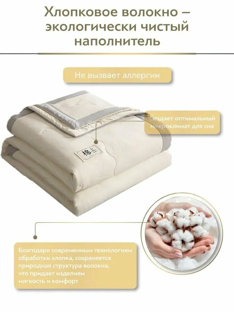 Одеяло Полуторный 150x200 см, Летнее, с наполнителем Вата, комплект из 1 шт