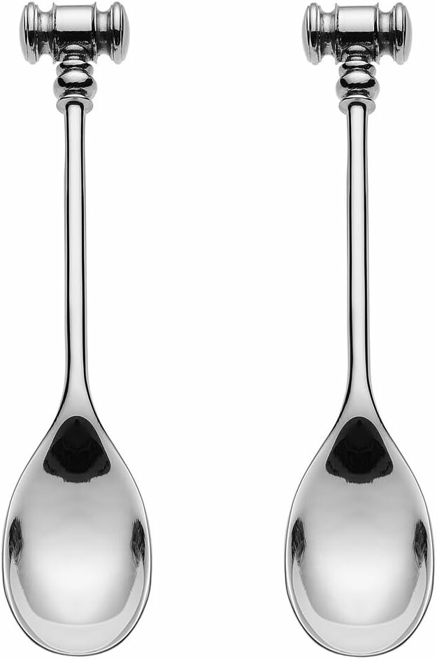 Набор из 2 ложек для яиц - Alessi - из нержавеющей стали, MW20S2