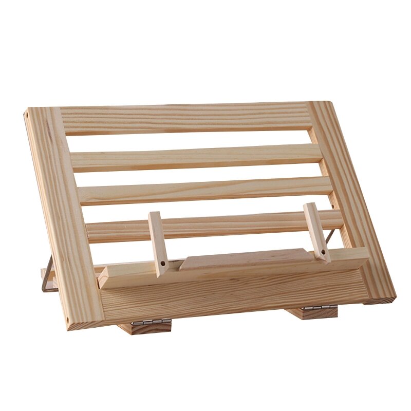 Регулируемый Книжный Держатель Подставка Для Книг Деревянная Подставка Для Чтения Рецептов Держатель Кулинарной Книги Подставка Складная для Детей И Взрослых Домашний Офис