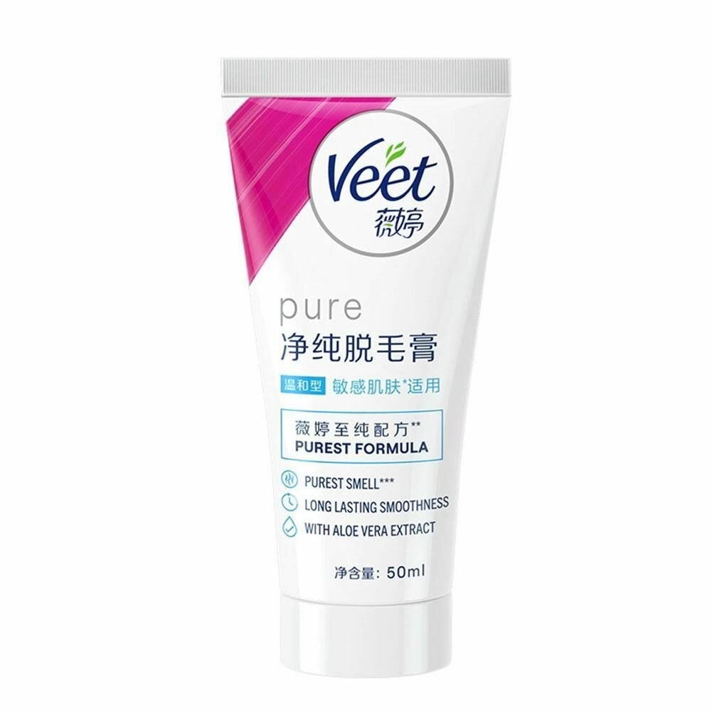 Крем для депиляции Veet 50г для женщин и школьниц, мягкий, удаляет волосы на ногах и подмышками, эффективное средство для депиляции