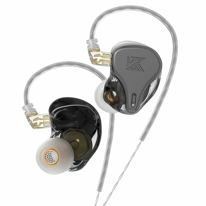 Наушники KZ x HBB DQ6S, наушники IEM с хорошими басами HiFi Music, 3 динамических динамика, проводная гарнитура для спортивных игр с шумоподавлением, 2 контактные съемные DJ мониторы