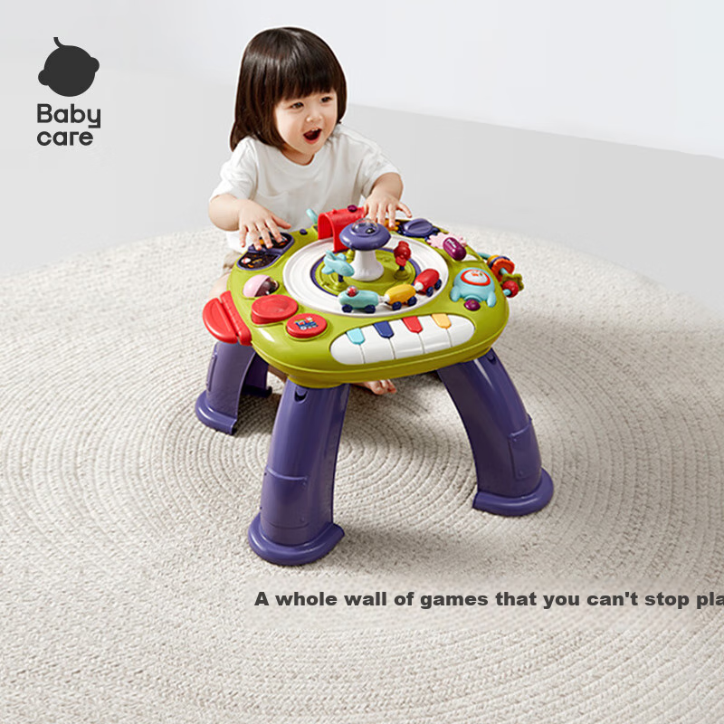 Обучающий стол Babycare для малышей 3-6 лет с двусторонней игровой поверхностью Цвет：Двусторонний обучающий стол с