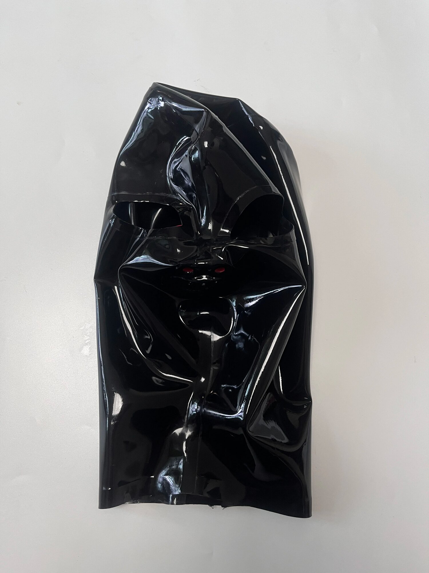 Сексуальное черное экзотическое нижнее белье, латексная маска с капюшоном, фетиш с Черный, XL, Black