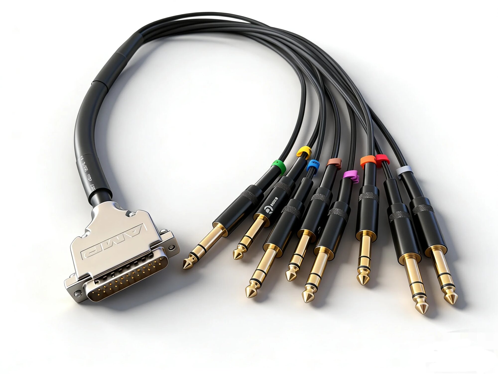 DB25 до 8 шт. 6,35 мм TRS кабель с золотым косичкой REAN