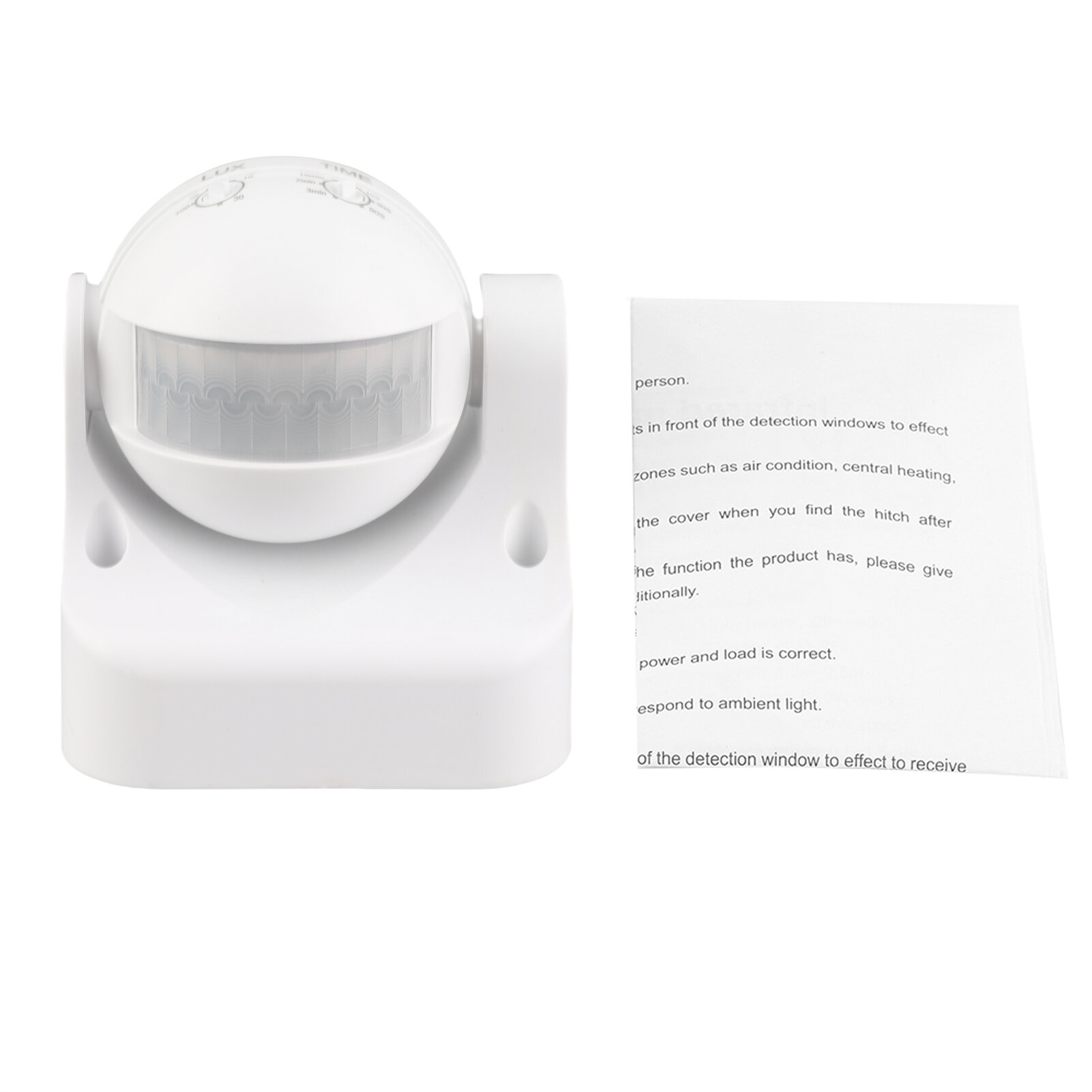 AC110-240V 10A Автоматический инфракрасный датчик с регулировкой угла наклона, датчик движения, имитирующий контакт с телом человека