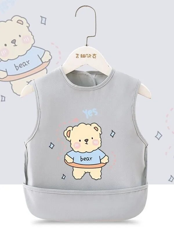 Слюнявчик водонепроницаемый с карманом для малышей, нагрудник для кормления, легко моется, детский