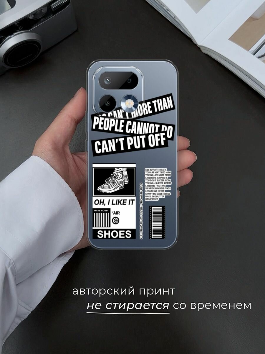 Чехол на Realme 16 Pro / Реалме 16 Про с принтом I like it, прозрачный — фото 1