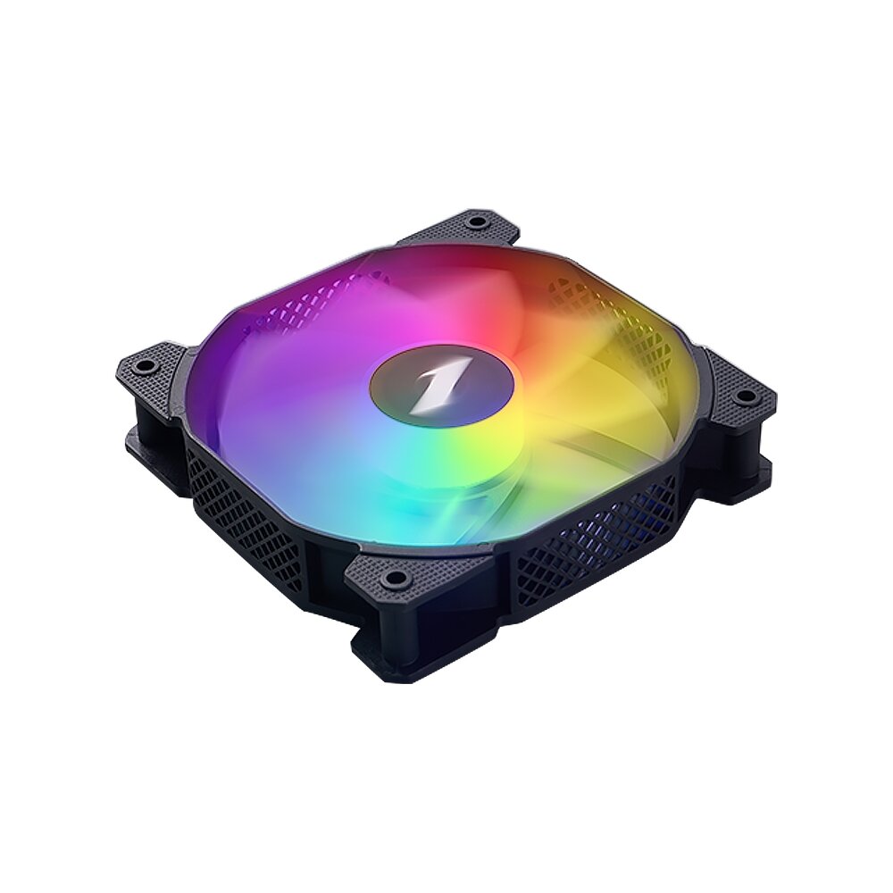 Вентилятор для корпуса 1STPLAYER F1R Black / 120mm Reverse FRGB 3pin 12V 1100rpm 38.98cfm 21.97dBA