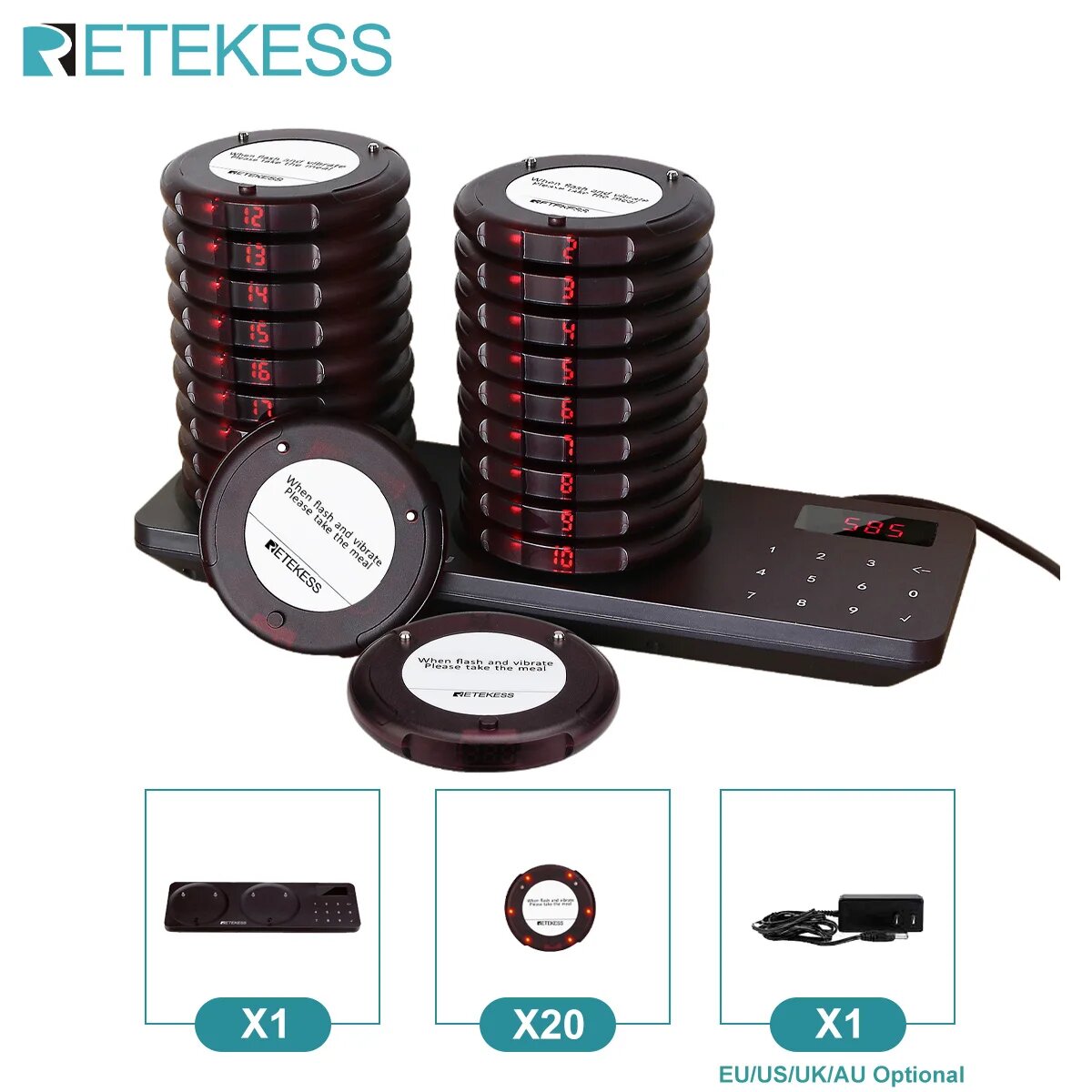RETEKESS TD163 беспроводной пейджер, 20 шт.