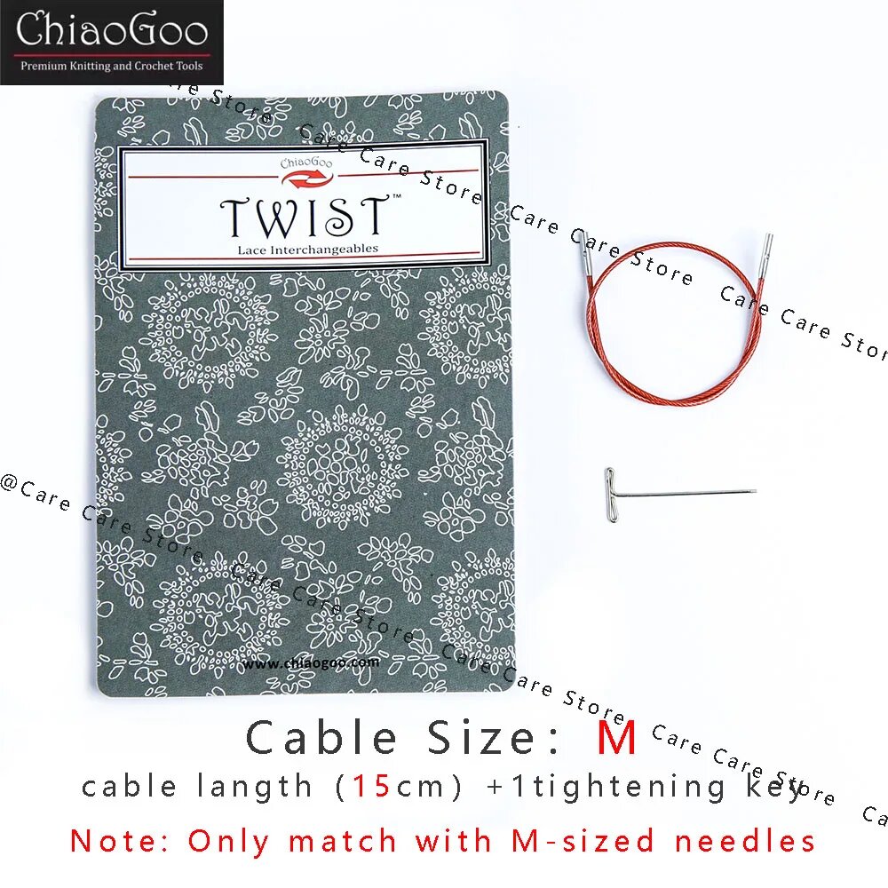 ChiaoGoo TWIST Красные сменные спицы, 15см, M