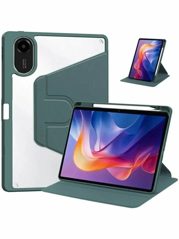 Для Xiaomi Redmi Pad 2 2025 (11.0") Smart защитный чехол вращающийся с держателем карандаша совместимый Сяоми Редми Пад 2 11" 2025 корпуса планшета