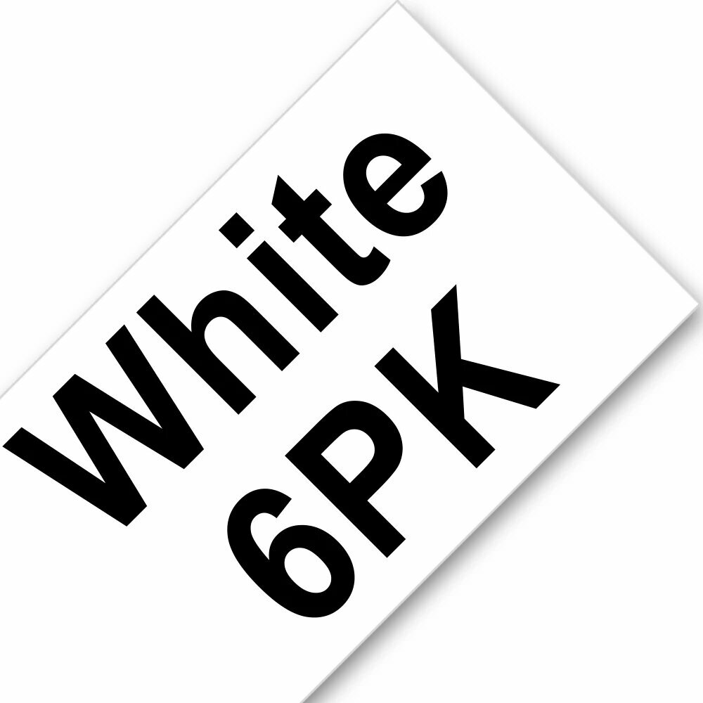 Термоусадочная лента 6 мм, Black on White, 6PK