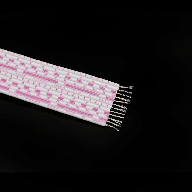 Ленточный кабель UL2468 26AWG/24AWG красный/белый 2.54мм 6P-12P 26AWG (7P), Red White