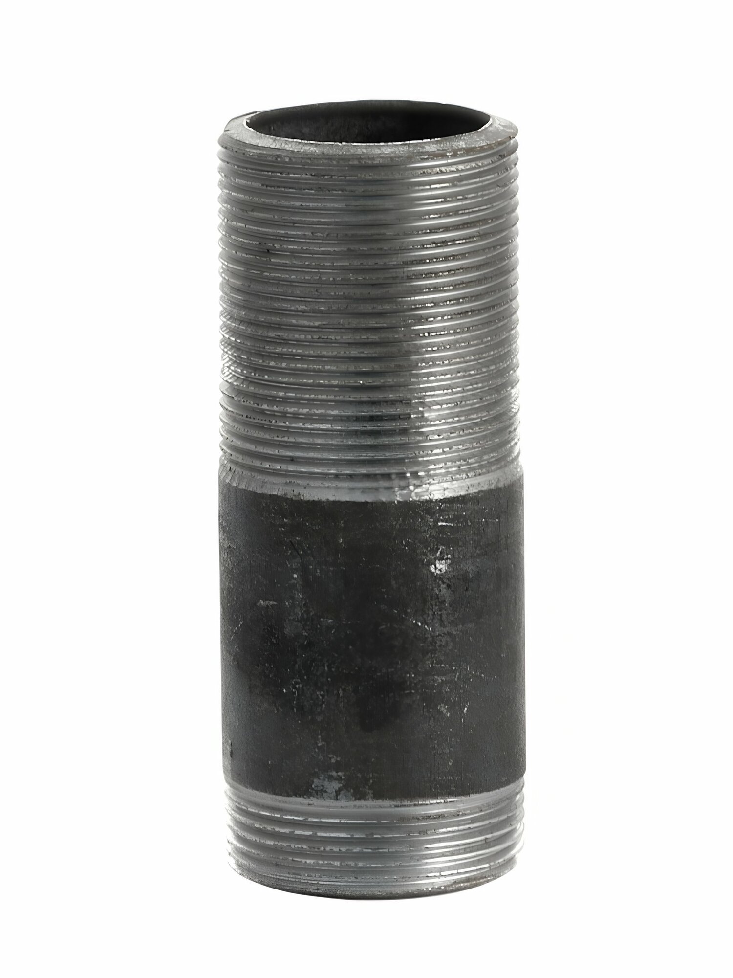 Сгон резьбовой стальной 1 1/2" DN 40 L=120 мм, черный, для систем отопления и водоснабжения