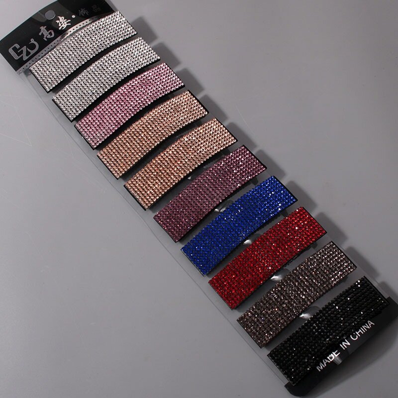 Корейские и японские аксессуары для волос для взрослых, большие прямоугольные заколки для волос с кристаллами, заколки для челки, заколки для прядей на лбу, шпильки для волос.