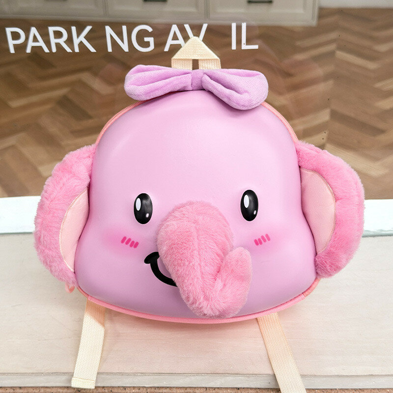 Рюкзак для детей милое животное бренд pink elephant серия мягкий полиэстер и дуговые ремни для малышей, розовый слон