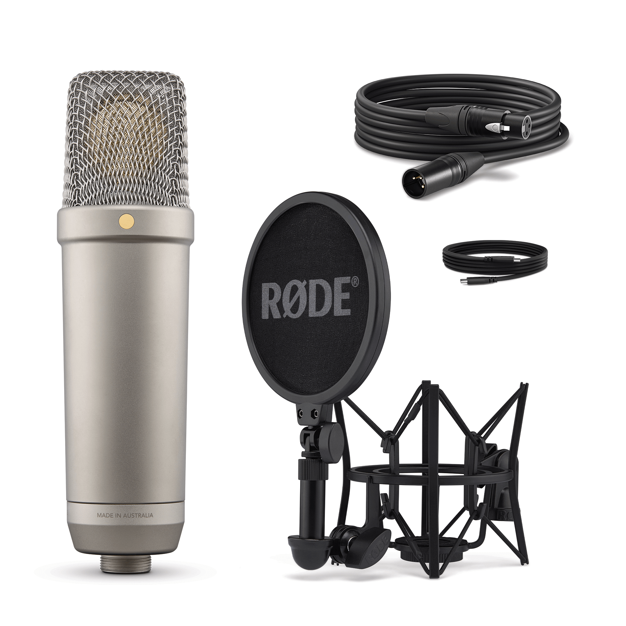 Студийный микрофон Rode NT1, конденсаторный, USB-C, XLR, 32 бит — фото 1