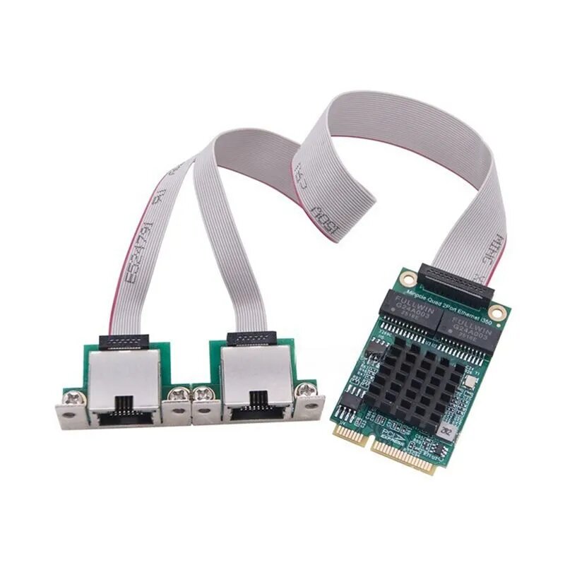 Сетевой Адаптер PCIE На Два Порта RJ45 Gigabit Ethernet, Раздельного Типа