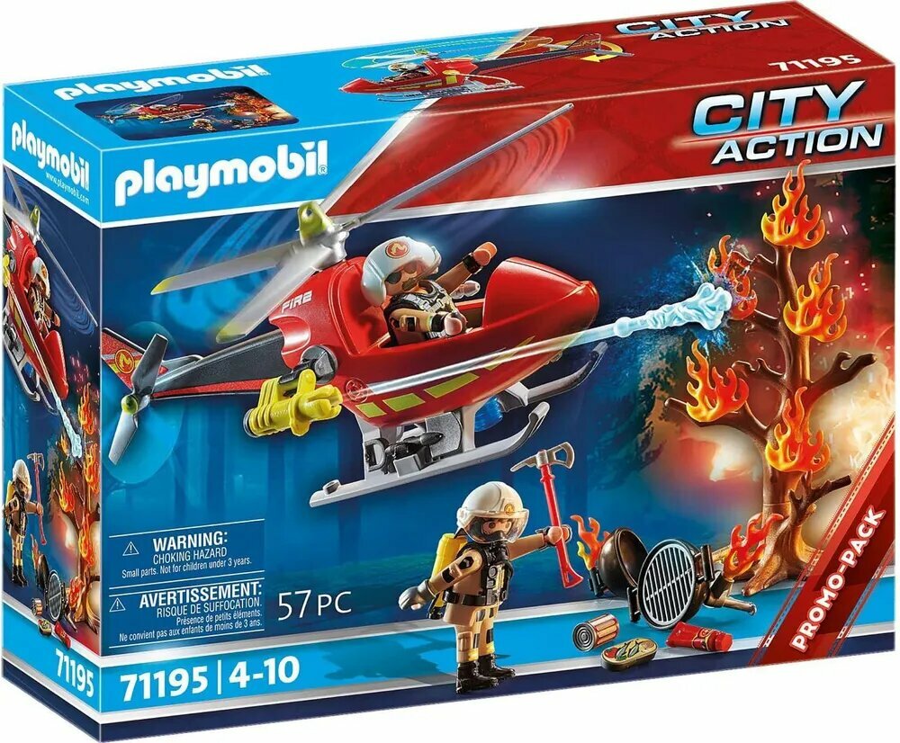 Playmobil-Мир Моби: Пожарный вертолет-71195