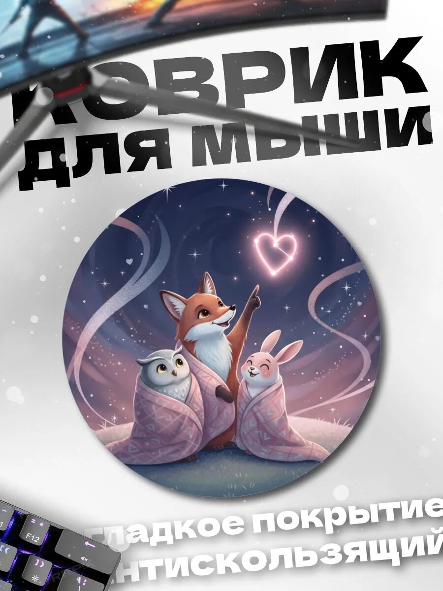 Коврик для мышки (круглый) Созвездие сердца