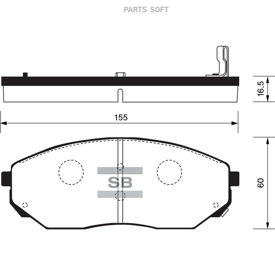 SANGSIN BRAKE SP1153 Колодки тормозные дисковые передние Серия: HI-Q KIA SORENTO I (JC)