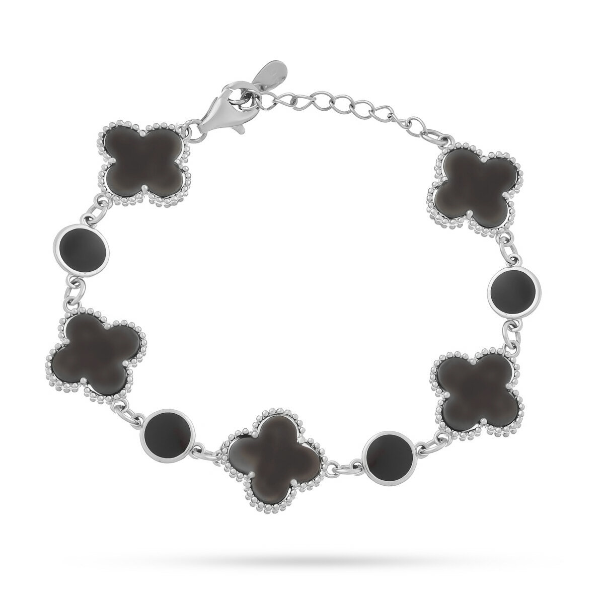 Браслет, серебро, 925 проба, керамика, эмаль