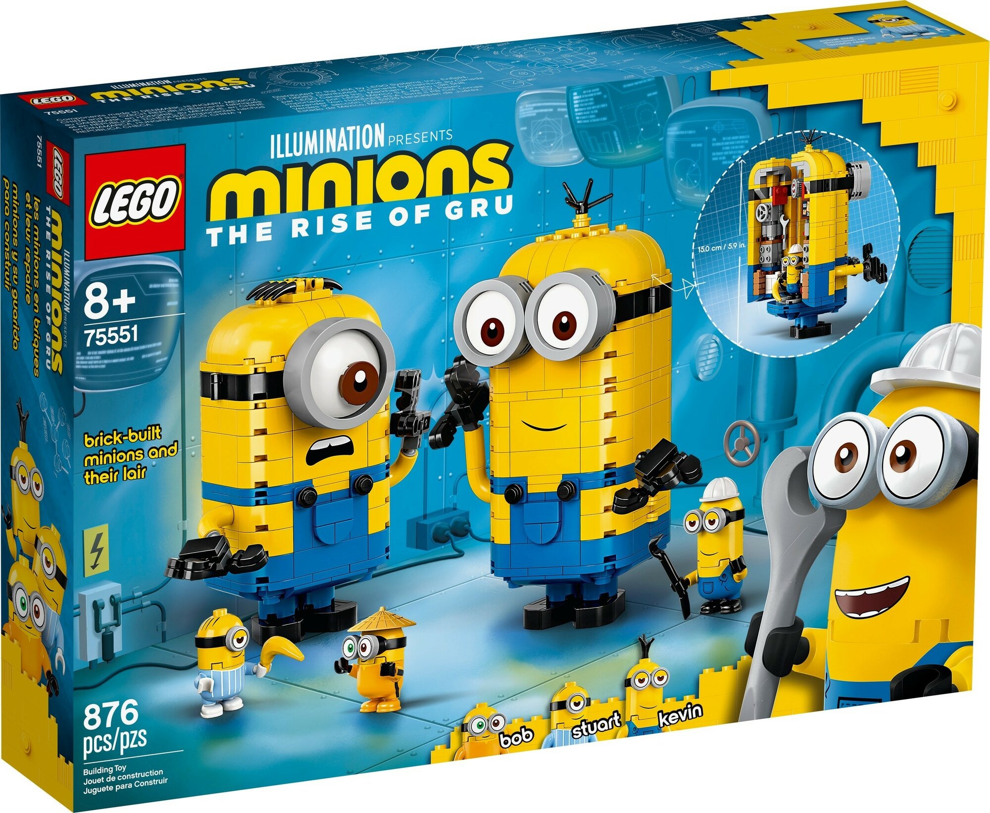 Конструктор LEGO Minions 75551 Фигурки миньонов и их дома, 876 дет.