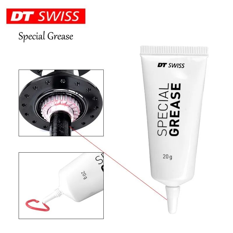 Специальная смазка DT SWISS для храповой системы, подходит для втулок серий DT180, 240, 350, 540.