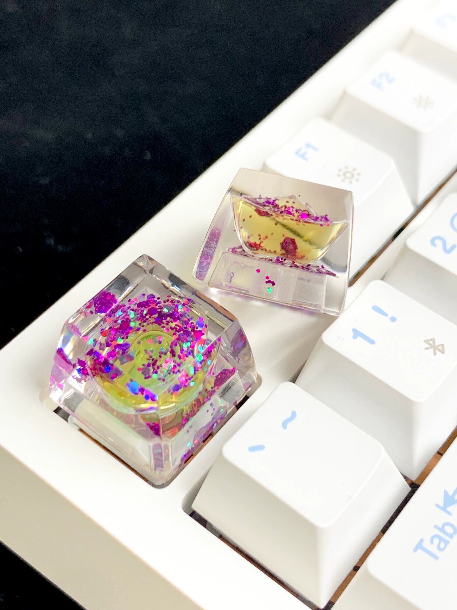 Персонализированные полупрозрачные кейкапы DNDKB Key King Technology из смолы, ручной работы, для самостоятельной