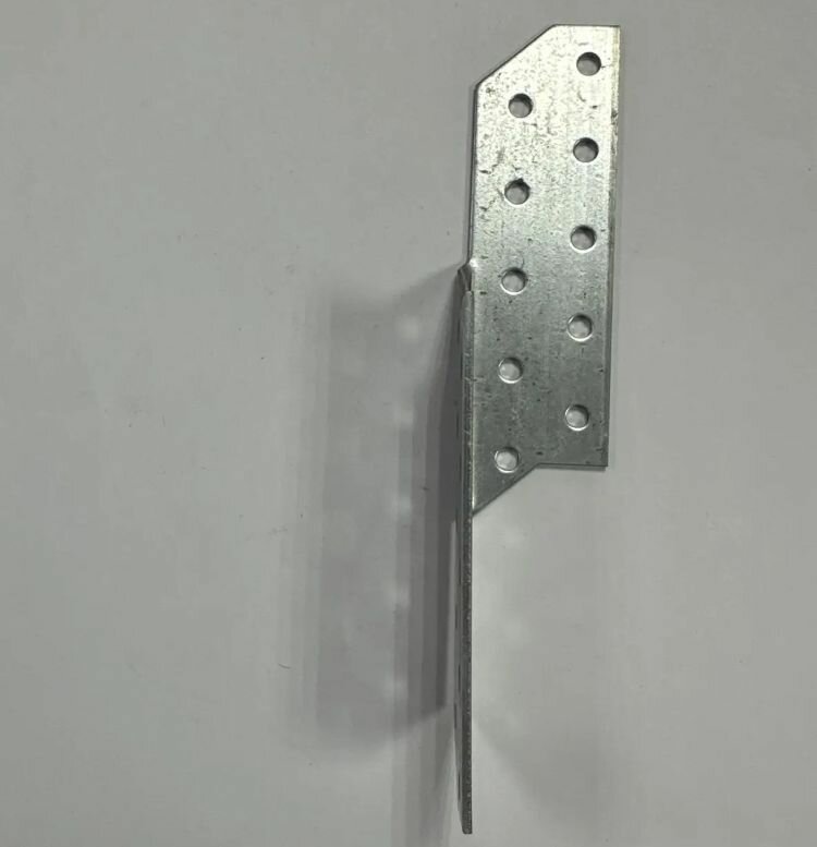 Держатель балки левый 170х40х40х2.0 мм оцинкованный DB-L, опора бруса для стропильной системы и перекрытий, крепеж для деревянного домостроения усиленный 2шт