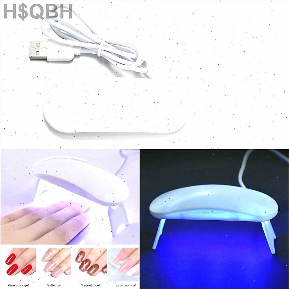 Светодиодная сушилка для ногтей мощностью 6 Вт с белым светом УФ-лампы