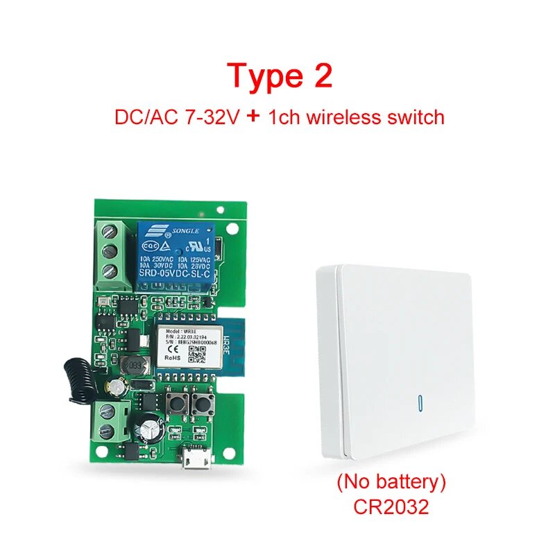 AllbeAI Tuya Smart Wi-Fi модуль для гаражных ворот DC7-32V RF