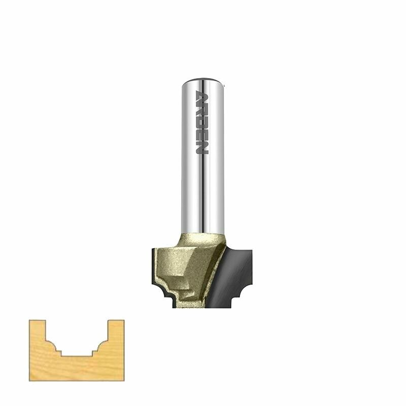 Фреза Декоративный гусёк R2 Z2 D12.7x9.5x40 S8 ARDEN