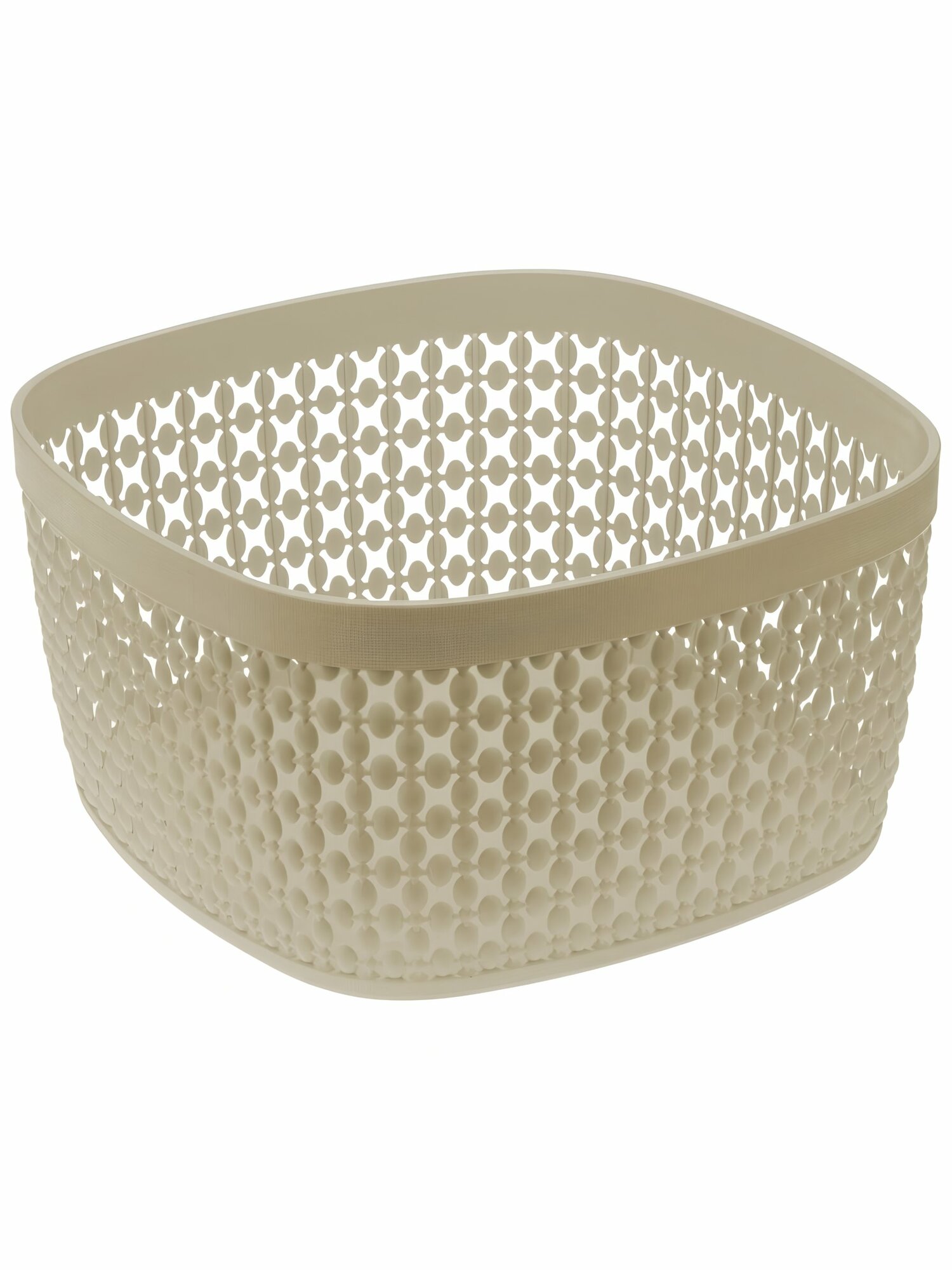 Сухарница пластиковая Idea Пирула М1219, 17х17х9 см, бежевый