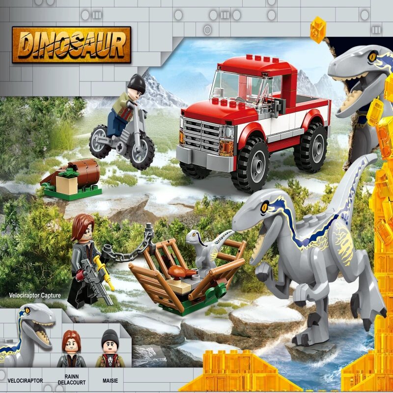 Brutus и Beta Поймать Velociraptor: Юриссик Динозавры Игрушка для Мальчиков, Сборная Модель