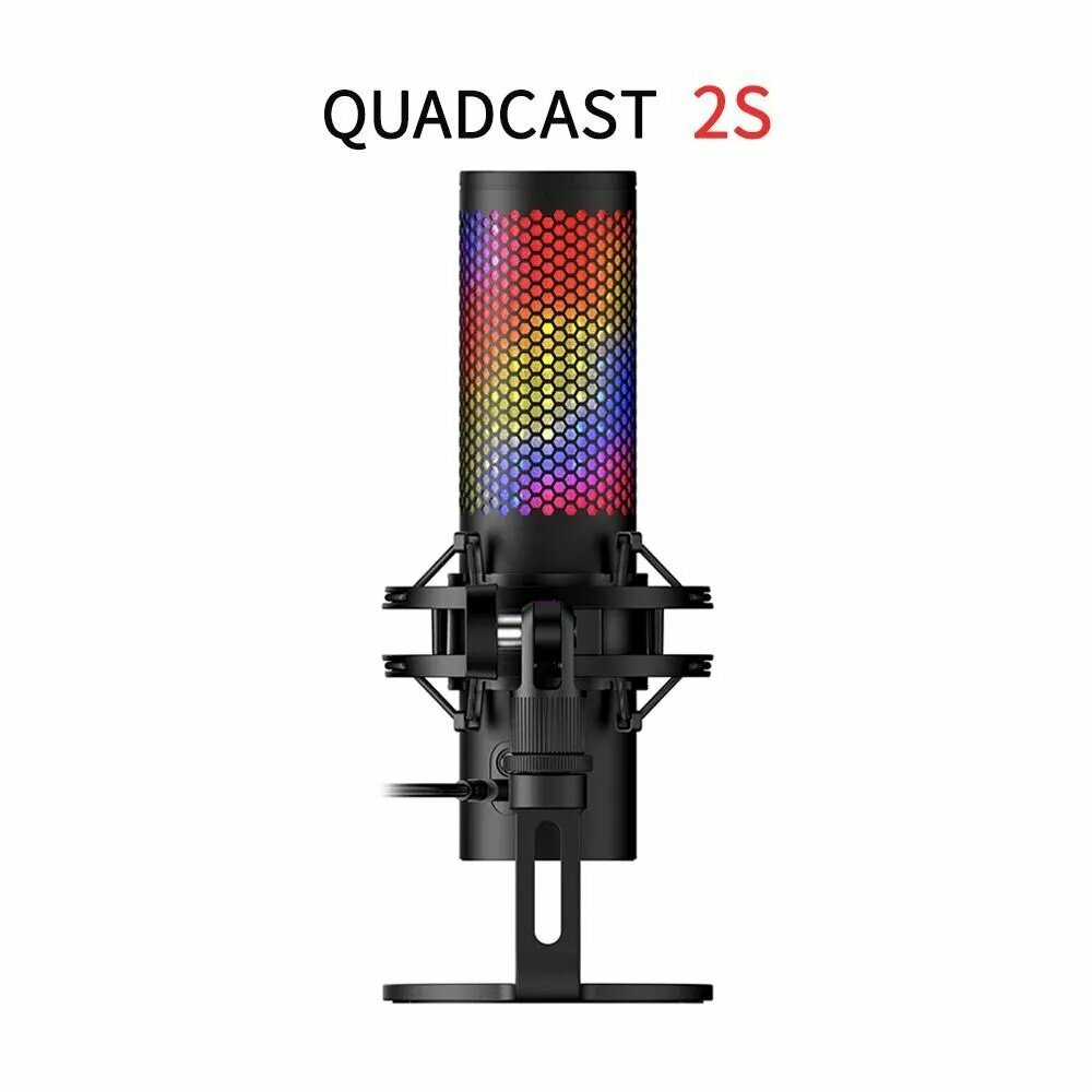 HyperX Микрофон игровой (для стриминга) QUADCAST 2S RGB USB, черный