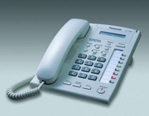 Цифровой системный телефон Panasonic KX-T7665RU, поддержка кириллицы, белый